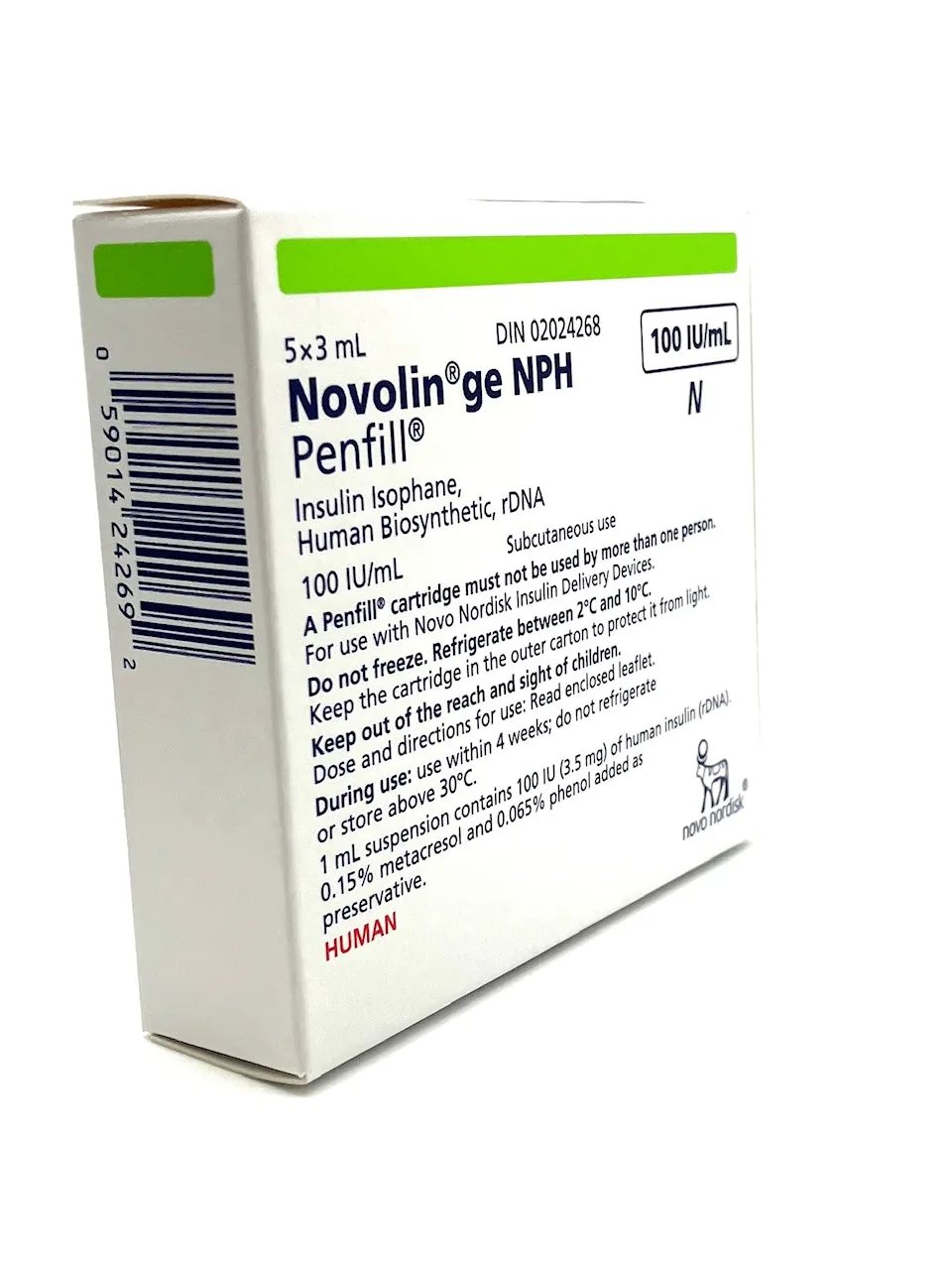 Buy Novolin GE NPH Penfill Cartridge (Insulin Isophane Human ...
