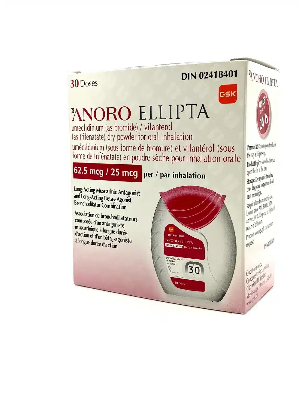 Buy Anoro from Canada | $123.99 - $139.99 Each Inhaler